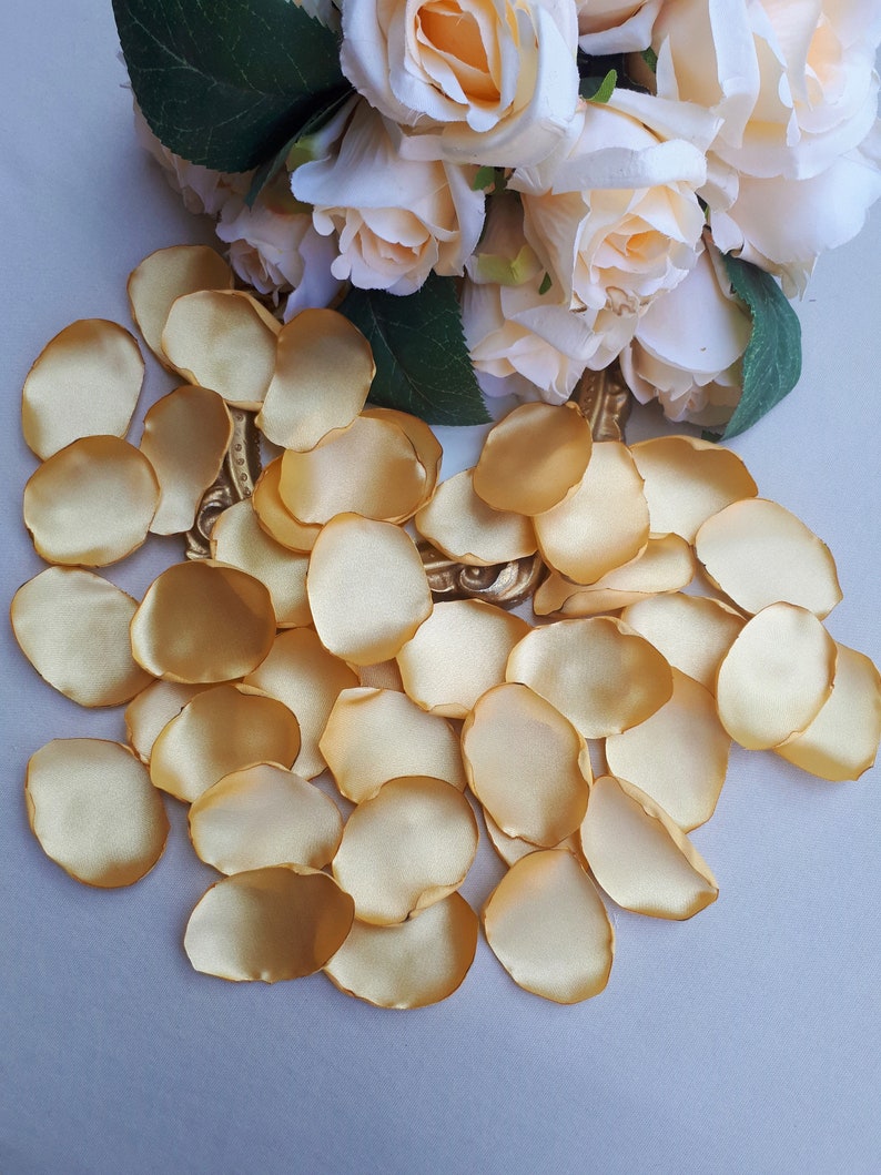 Gold Rose Petals Gold Wedding Decorations Flower Girl Petals | Etsy