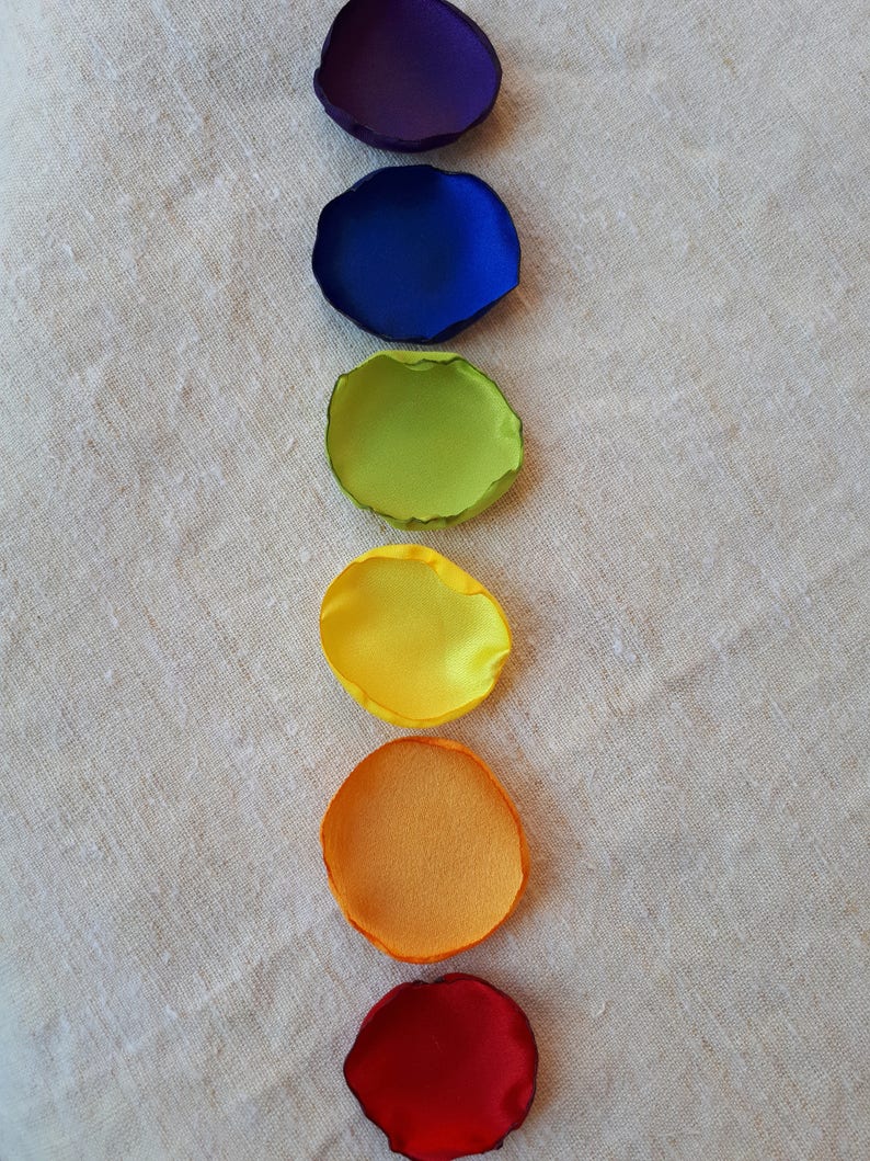 Regenboog rood oranje geel Kiwi groen blauw & paars satijn | Etsy