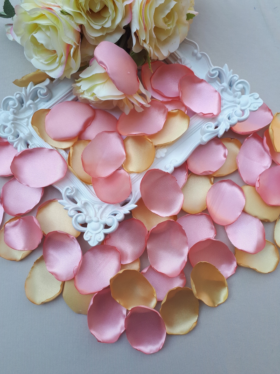 Rose Gold Rose Petals Gold Rose Petals Rose Gold Wedding Decor Flower ...