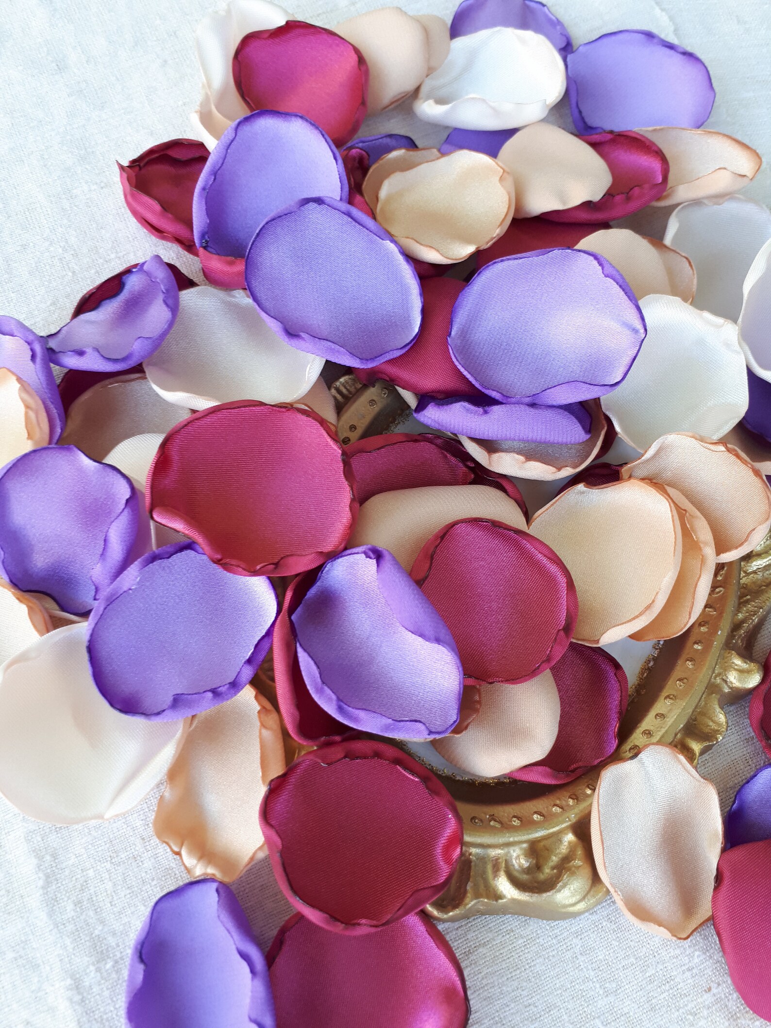 Aladdin and Jasmine Satin Rose Petals Handmade Satin Decoration Wedding ...
