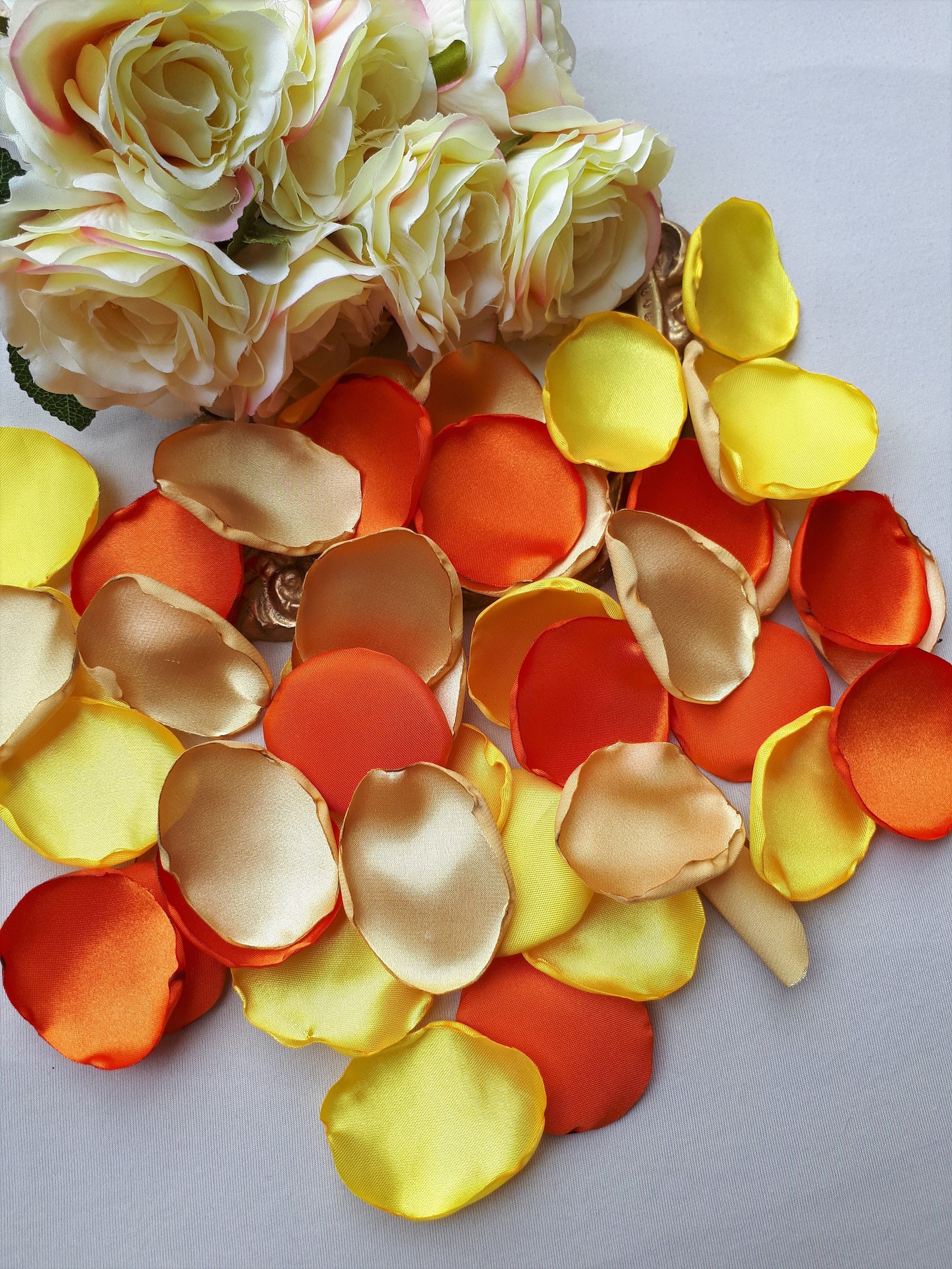 Sunflower Yellow Rose Petals Gold Rose Petals Orange Flower - Etsy