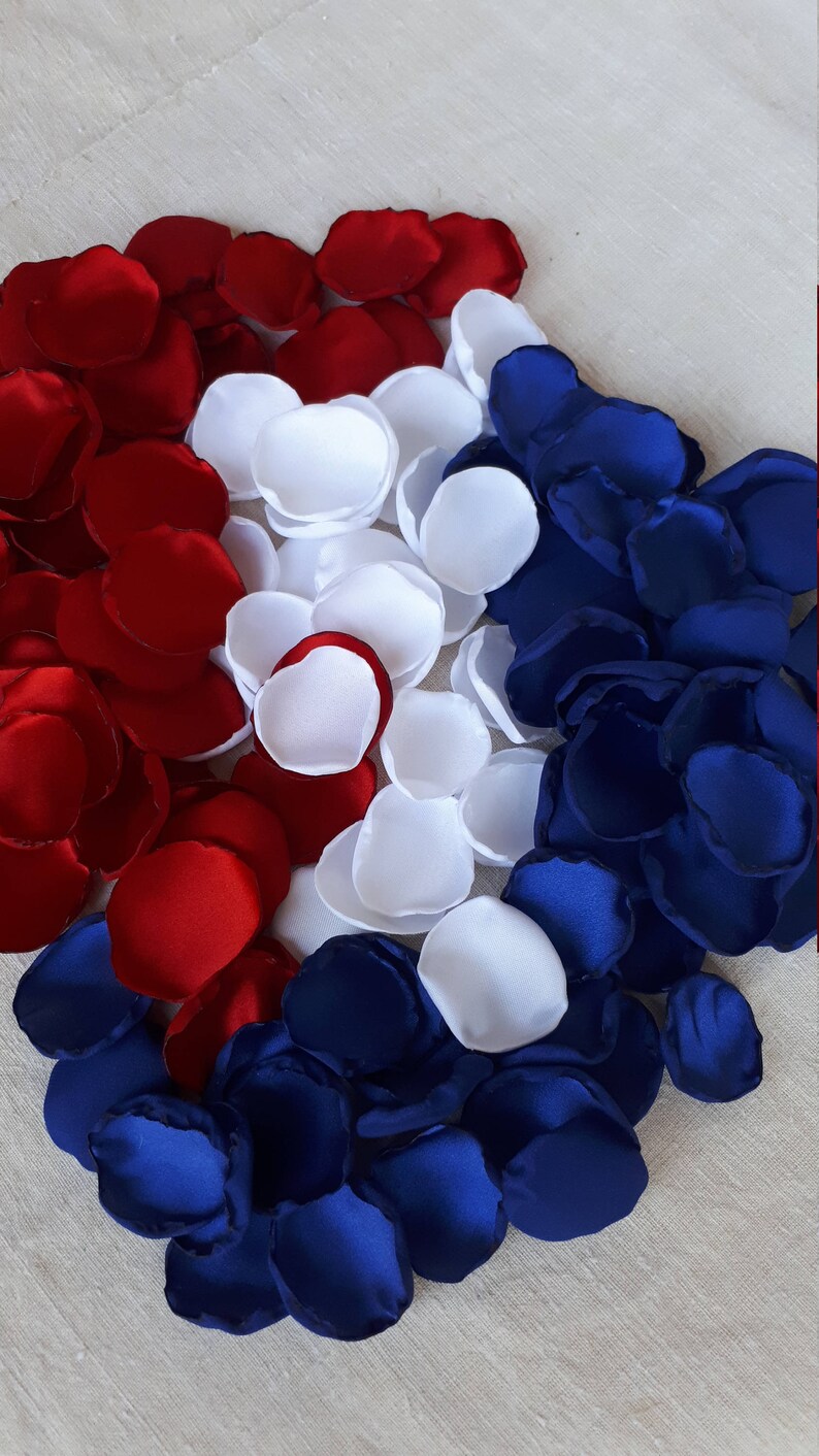 4th of July Independence Day Rose Petal Patriotic Satin Rose - Etsy
