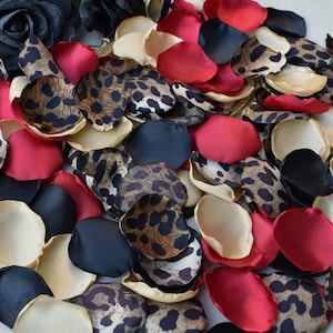 Red, Black, Gold & Leopard/cheetah Petals African Wedding Decor Flower ...