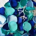Mermaid Turquoise Royal Blue Sky Blue Flower Petals, Handmeid Flower ...