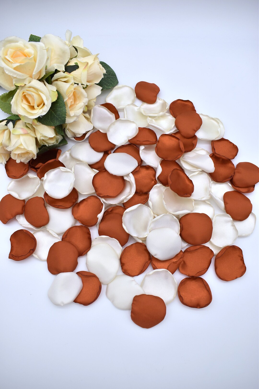 Terracotta Rose Petals, Ivory Petals Terracotta Wedding Decor Cinnamon ...