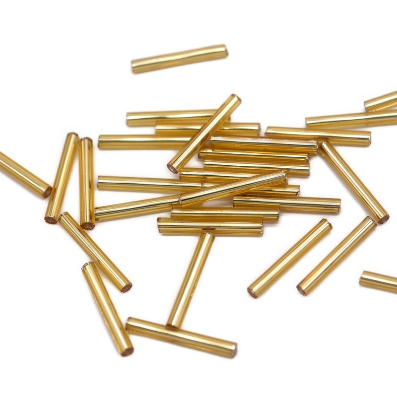 Gold Bugle Beads - Etsy