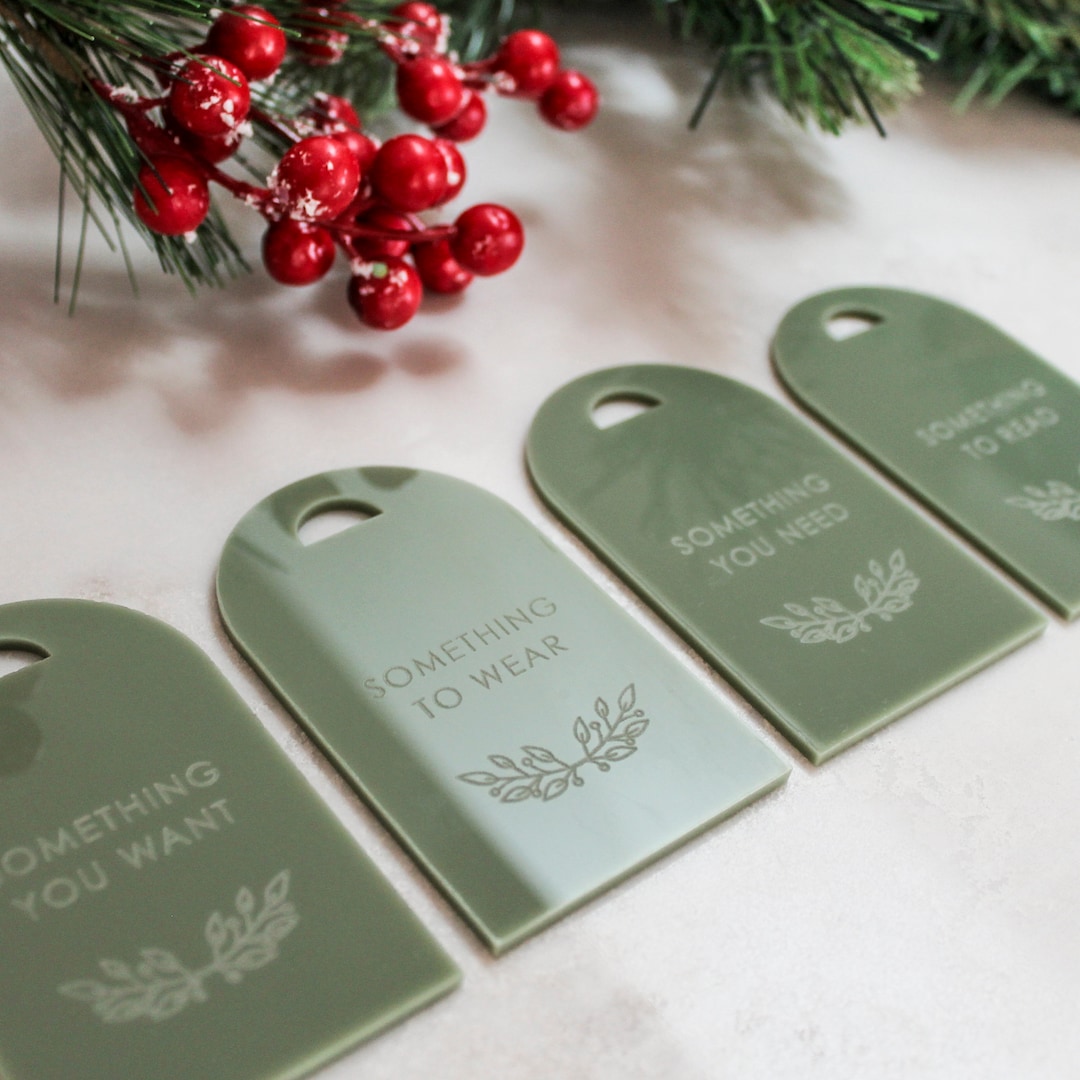 Christmas Gift Tag, Gifting, Xmas, Perspex, Present, Kids, Custom Tag ...