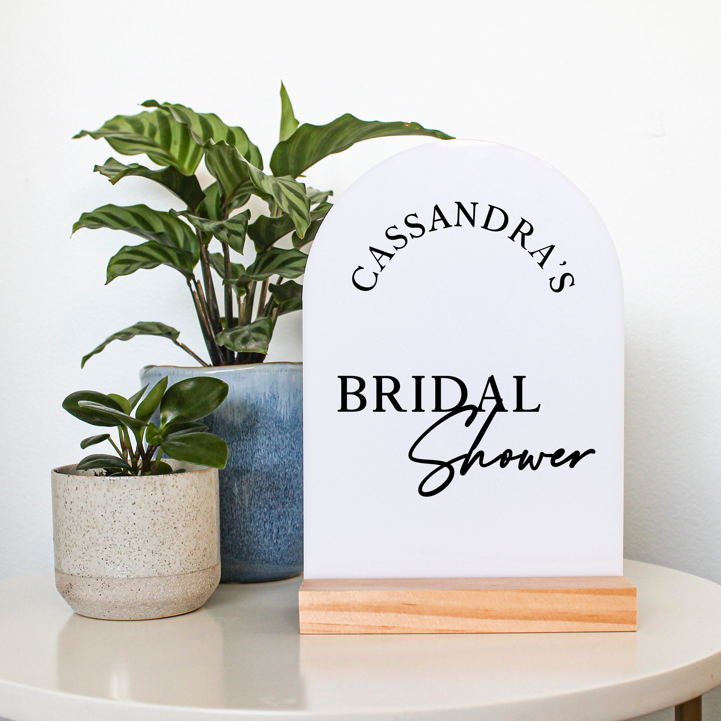 Arch Table Sign White Acrylic Bridal Shower Hens Sign - Etsy Australia