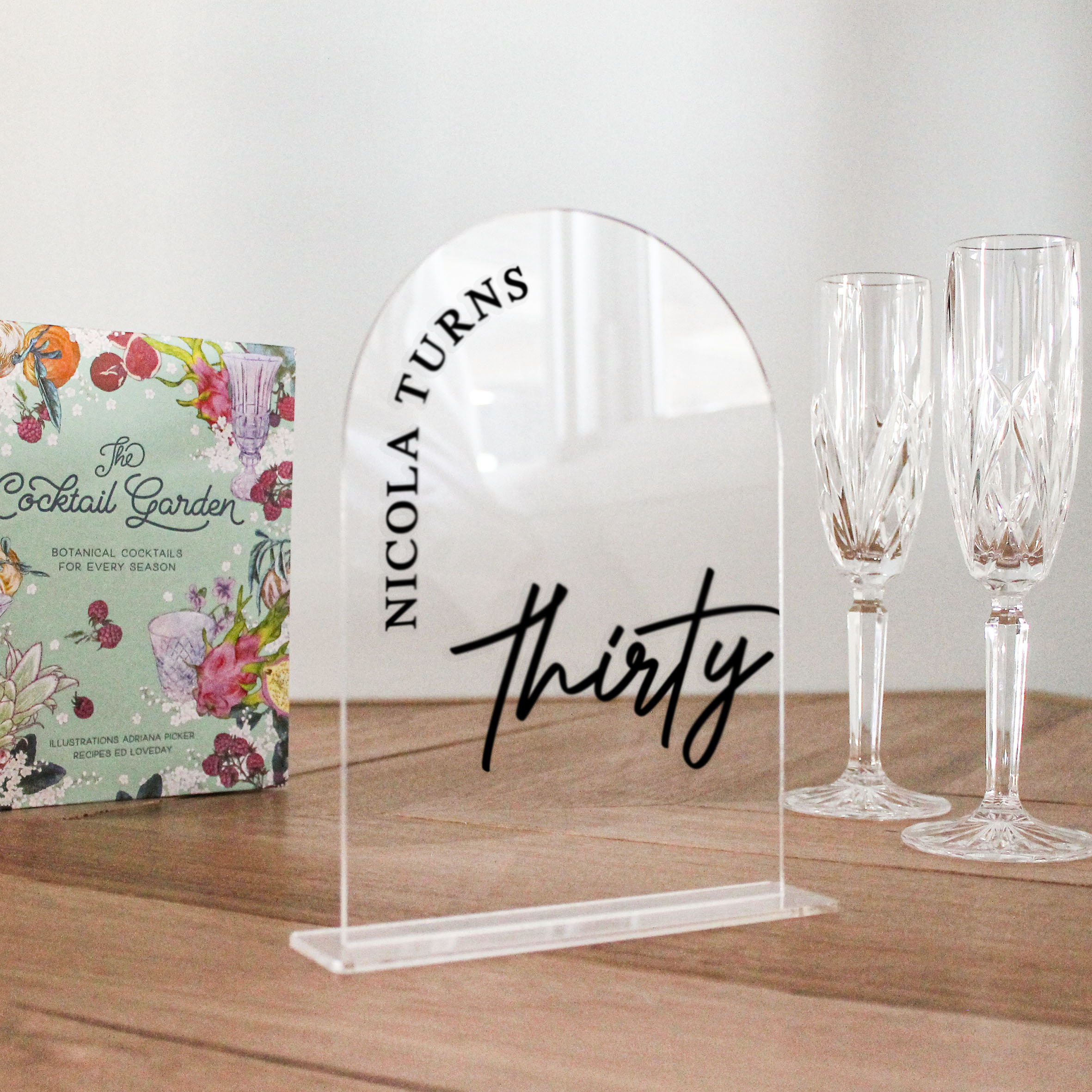 Arch Table Sign Clear Acrylic Birthday Bday Sign Event | Etsy
