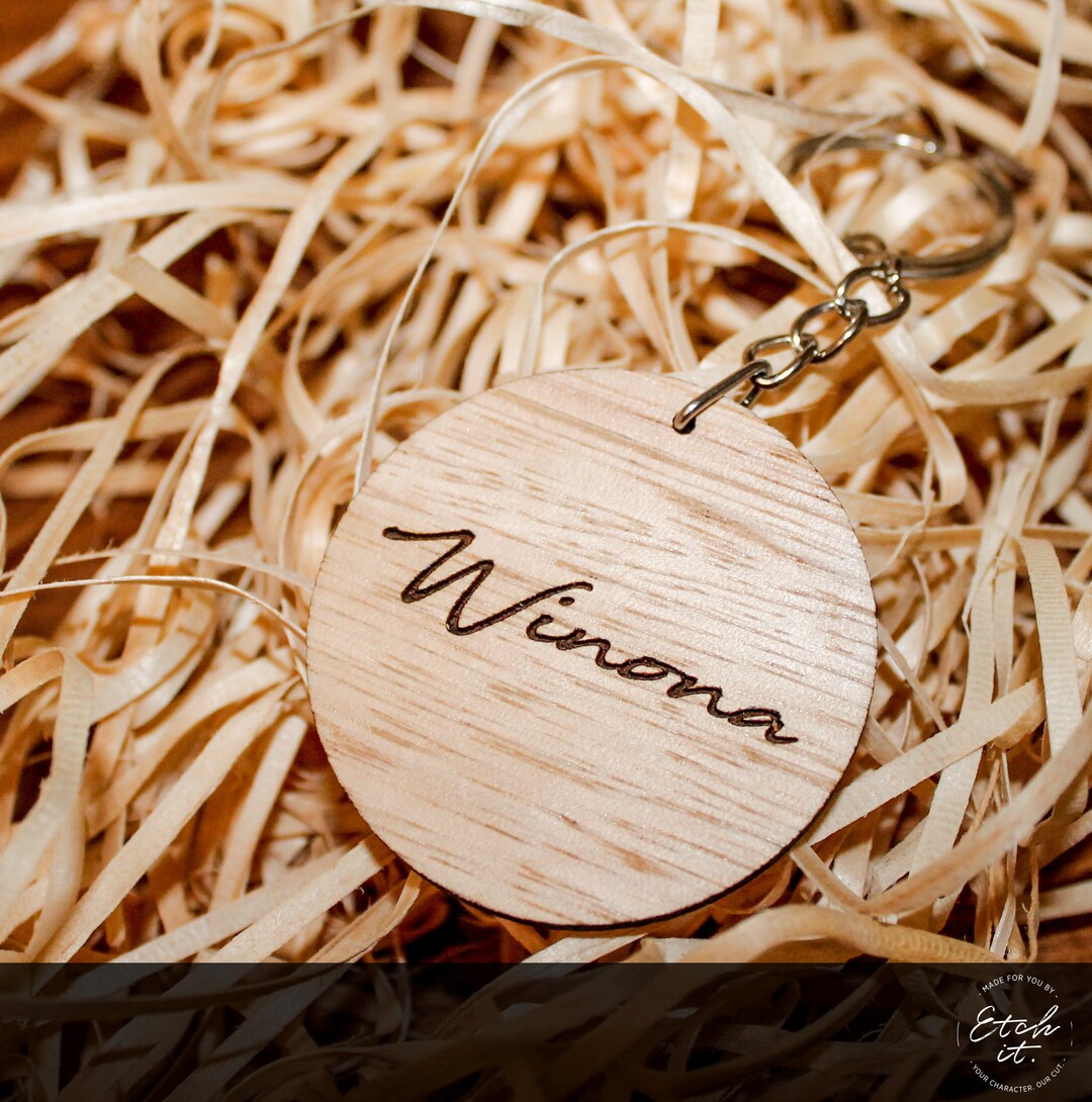 Personalised Wooden Keyring, Australian Timber, Custom, Namesake Gift ...