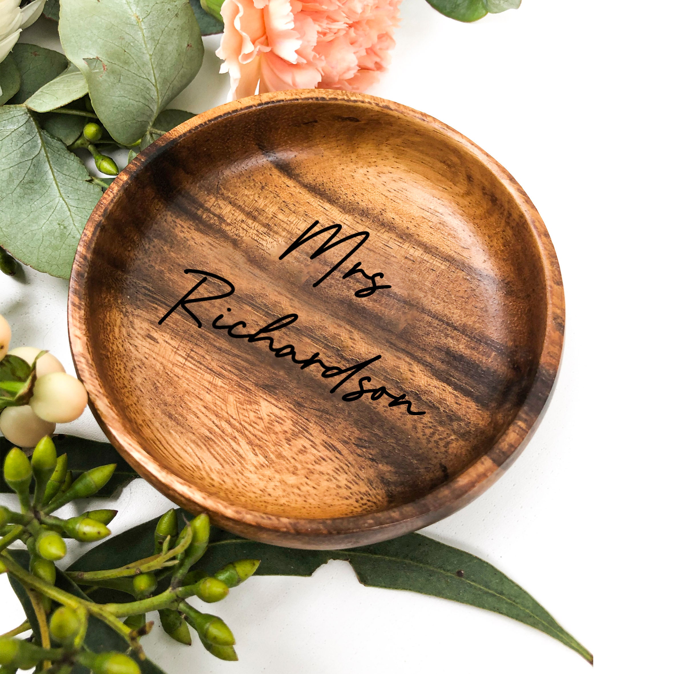 Wooden Ring Dish Custom Wedding Ring Dish Wedding Gift - Etsy