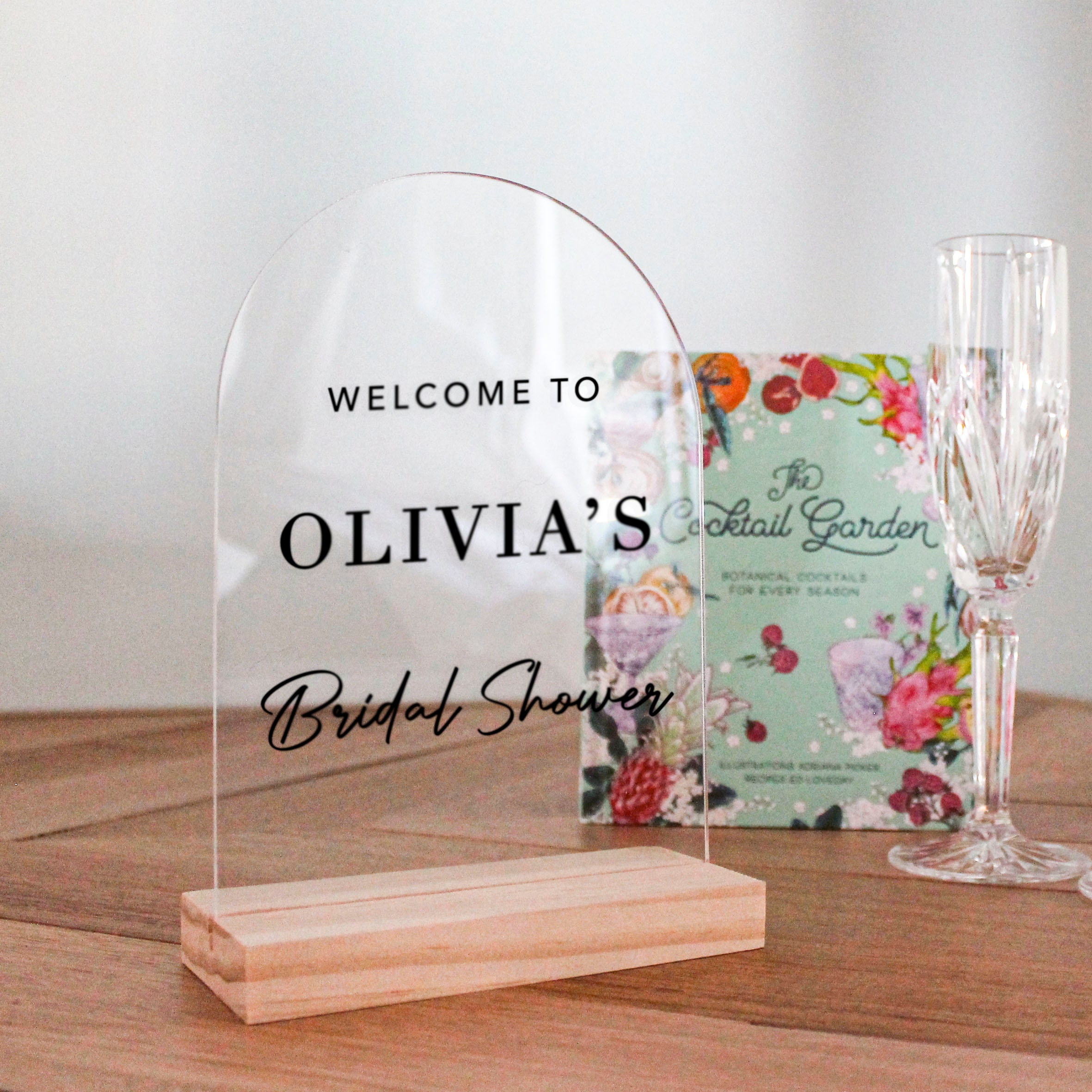 Arch Table Sign Clear Acrylic Bridal Shower Hens Sign - Etsy Australia