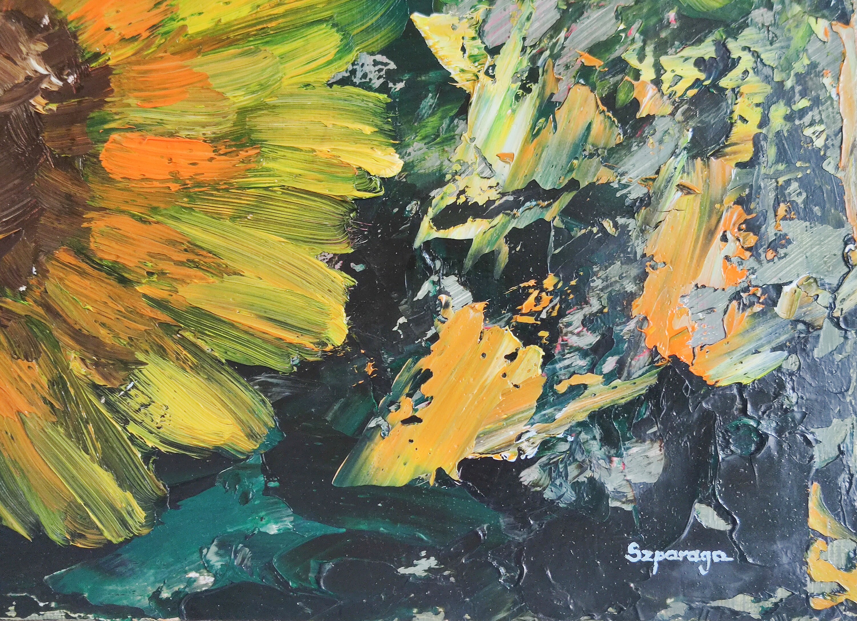 Campo de rayos de sol / Pintura original / Arte original / Arte del ...