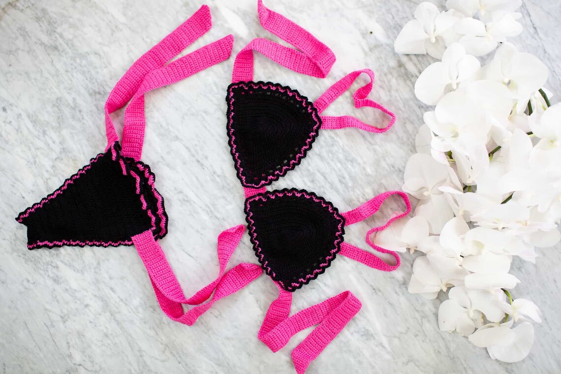 Handgemaakte Haak Bikini Handgemaakte Badmode Handgemaakte Etsy