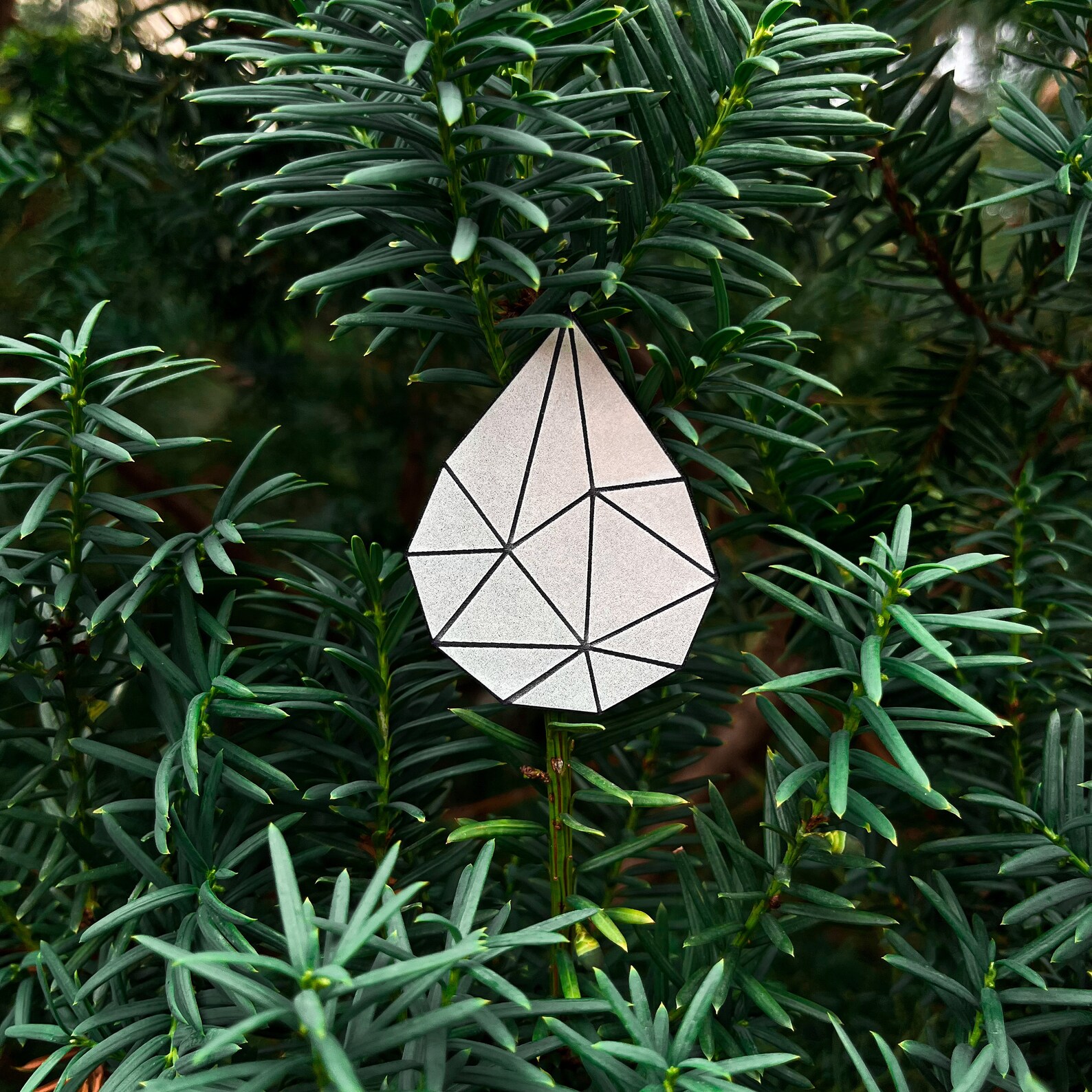 Reflective Drop Brooch/pin, Reflector Visible in Dark - Etsy