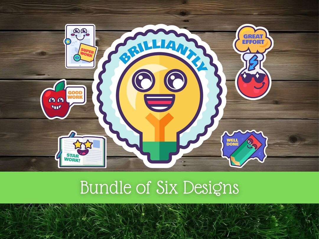 Cute Teacher Grading Vinyl Stickers. Good Job Sticker Bundle ...