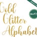 Gold Glitter Alphabet Clipart, Gold Sparkle Letters, Gold Glitter Font ...