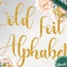 Gold Foil alphabet clipart gold sparkle letters gold | Etsy