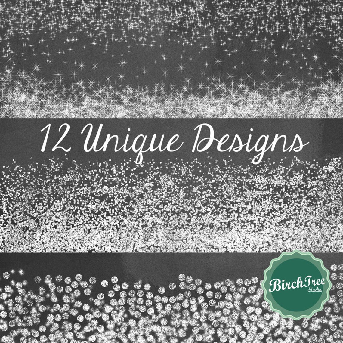 Chalkboard Clipart Confetti - Chalkboard Confetti Borders - Snowflake ...