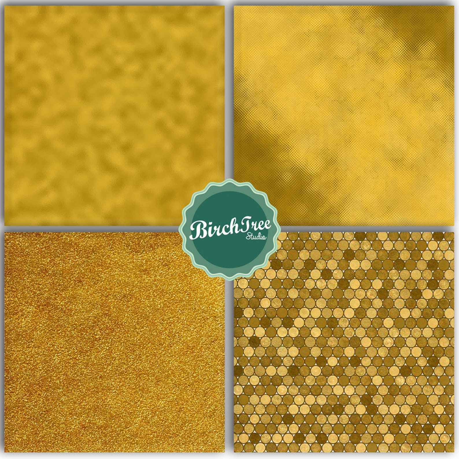 Gold Glitter and Foil Digital Paper - Gold Textures - Gold Backgrounds ...