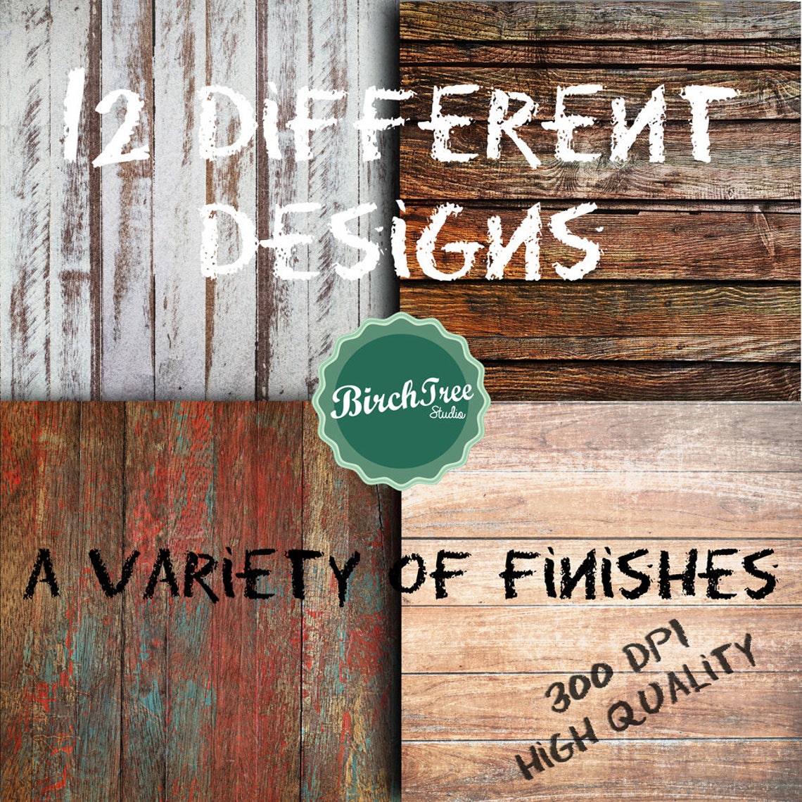 Rustic Wood Digital Paper - Printable Wood Digital Background - Wood ...