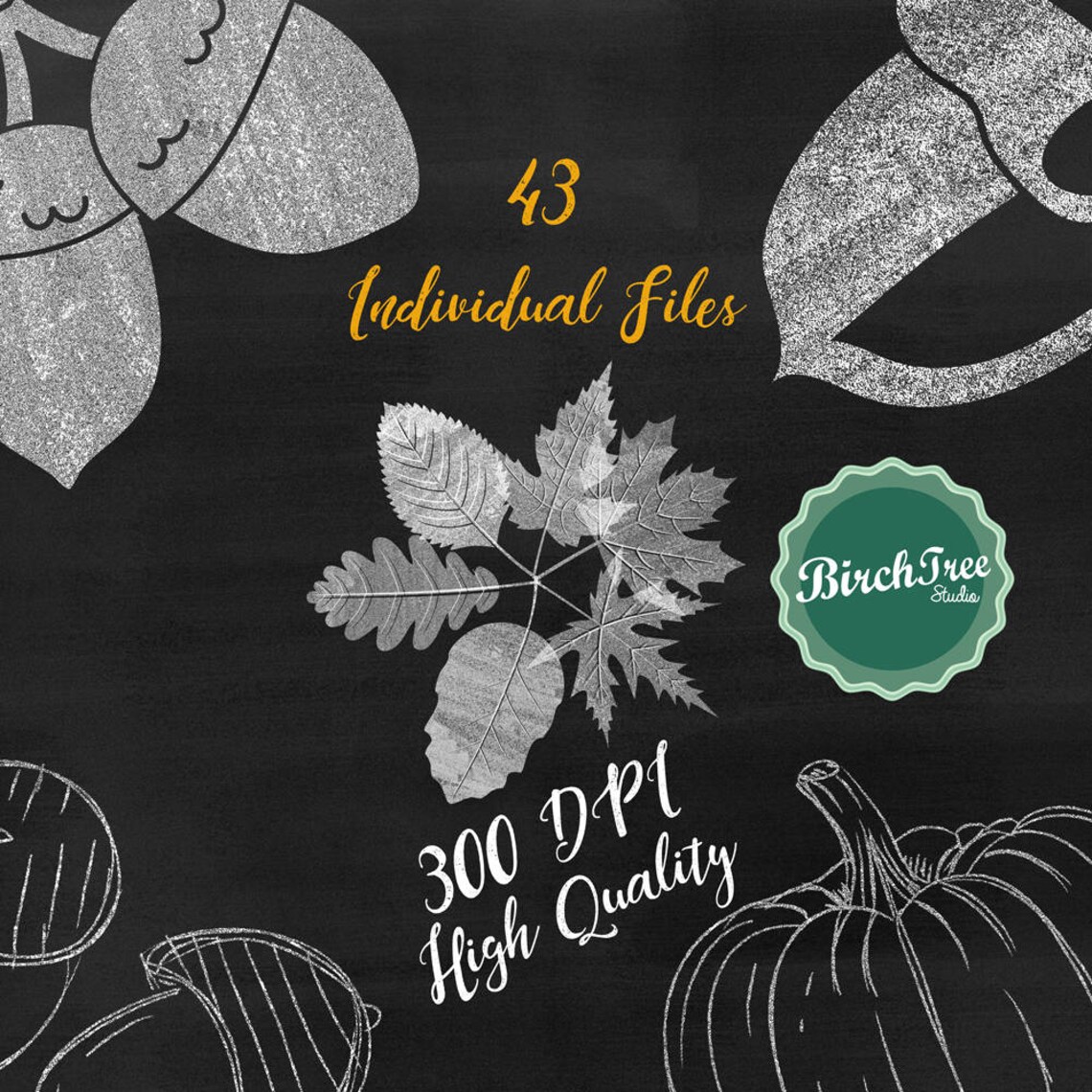 Thanksgiving Chalkboard Clipart - Fall Chalk Clipart - Pumpkin Chalk ...