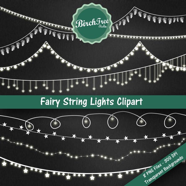 Fairy Lights Clipart - Etsy