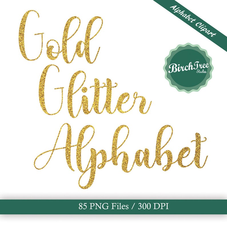 Gold Glitter Alphabet Clipart, Gold Sparkle Letters, Gold Glitter Font ...