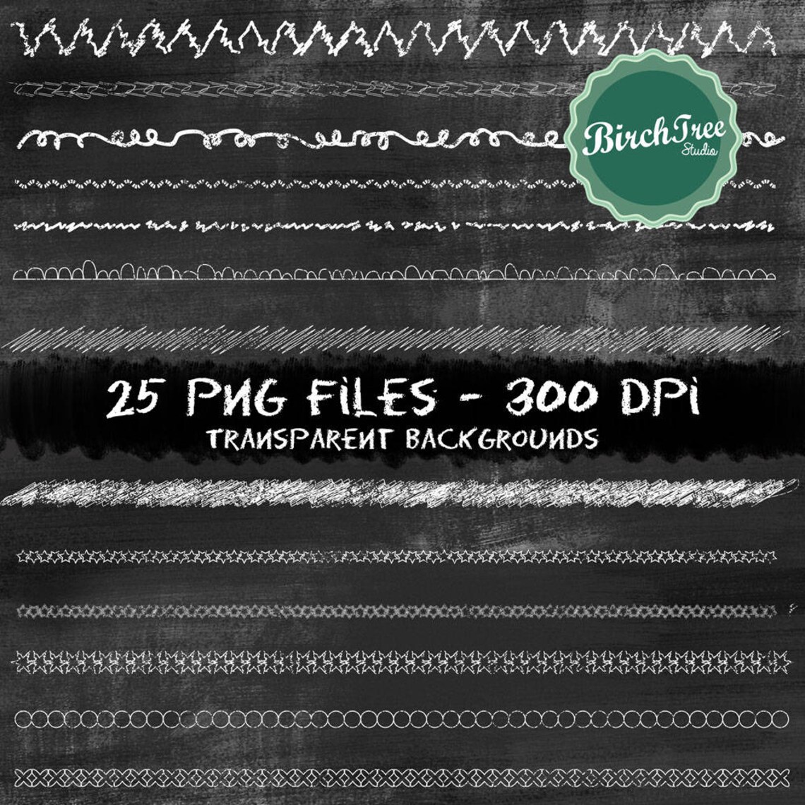 Chalkboard Clipart Borders 25 Chalkboard Digital Borders Including 2 ...