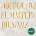 Gold Foil Alphabet Clipart, Gold Sparkle Letters, Gold Texture, Gold ...