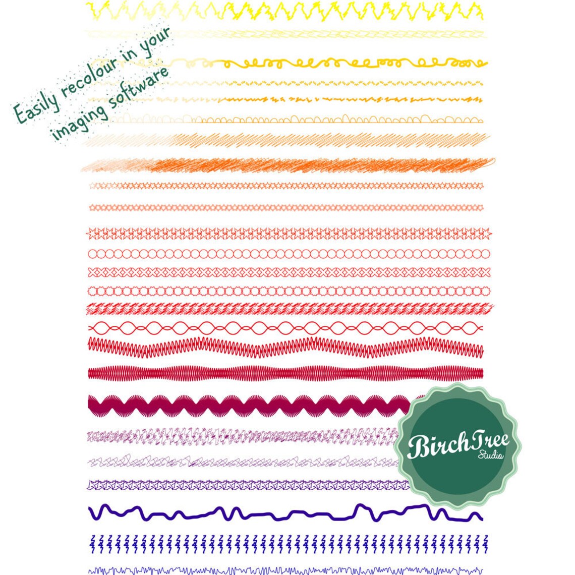 Doodle Borders Clipart 25 Hand Drawn Doodle Vector Clipart - Etsy