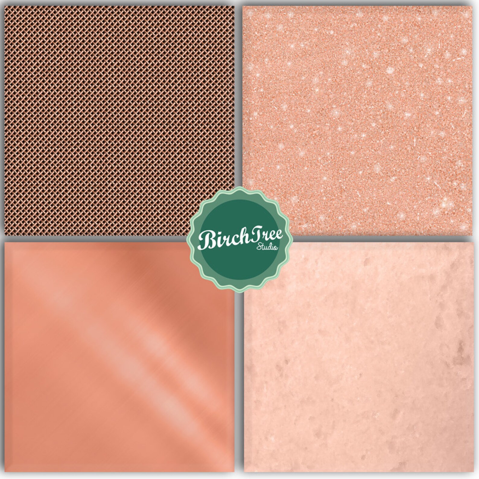 Rose Gold Glitter and Foil Textures Rose Gold Digital Paper Rose Gold ...