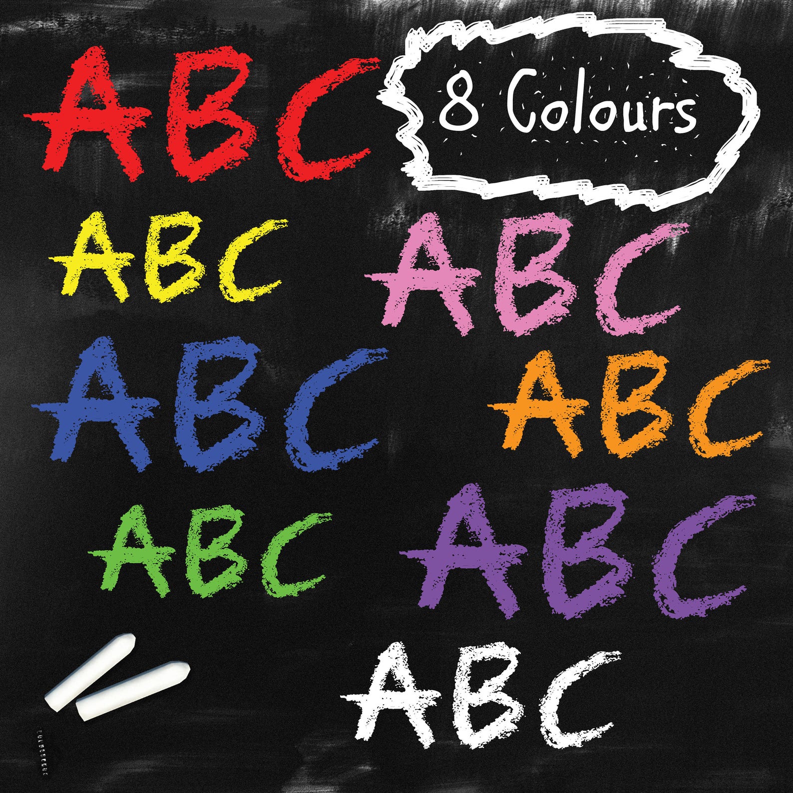Chalkboard Clipart Alphabet - Chalkboard Letters - Chalk Alphabet ...