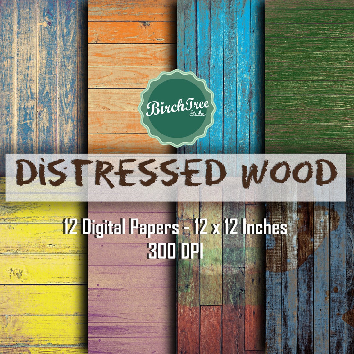 Distressed Wood Digital Paper Rustic Printable Wood Digital Background ...