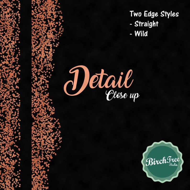 Rose Gold Confetti Clipart Borders Confetti Frame Clipart | Etsy