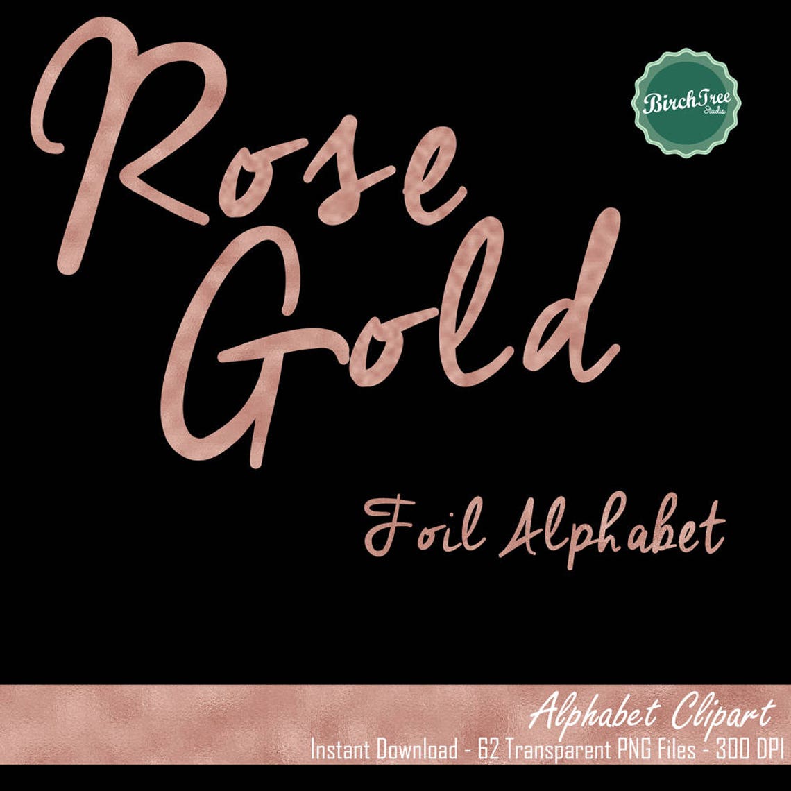 Rose Gold Foil Alphabet Rose Gold Sparkle Letters Rose Gold | Etsy