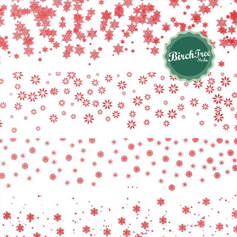 Snowflake Clipart Red Borders - Red Confetti Clipart - Scrapbooking ...