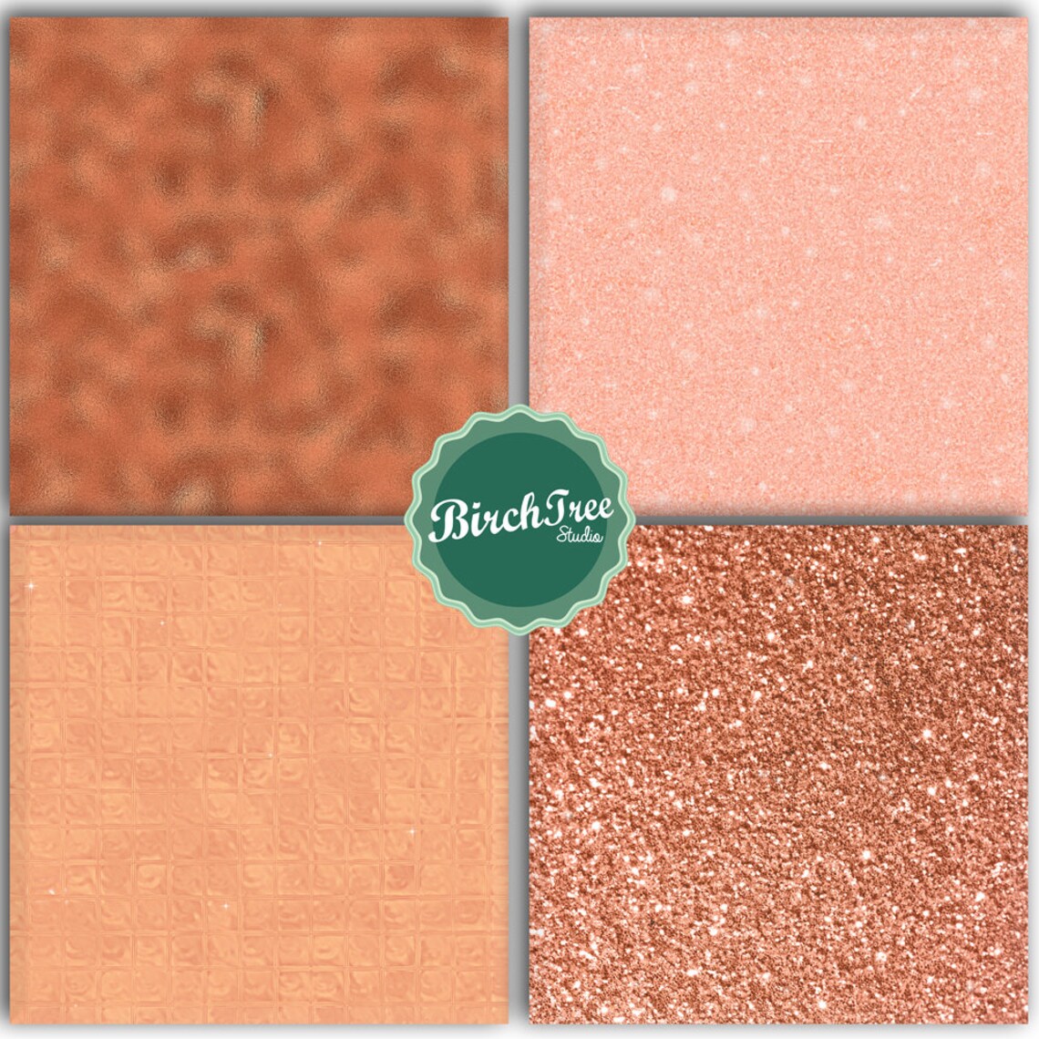 Rose Gold Glitter and Foil Textures Rose Gold Digital Paper Rose Gold ...