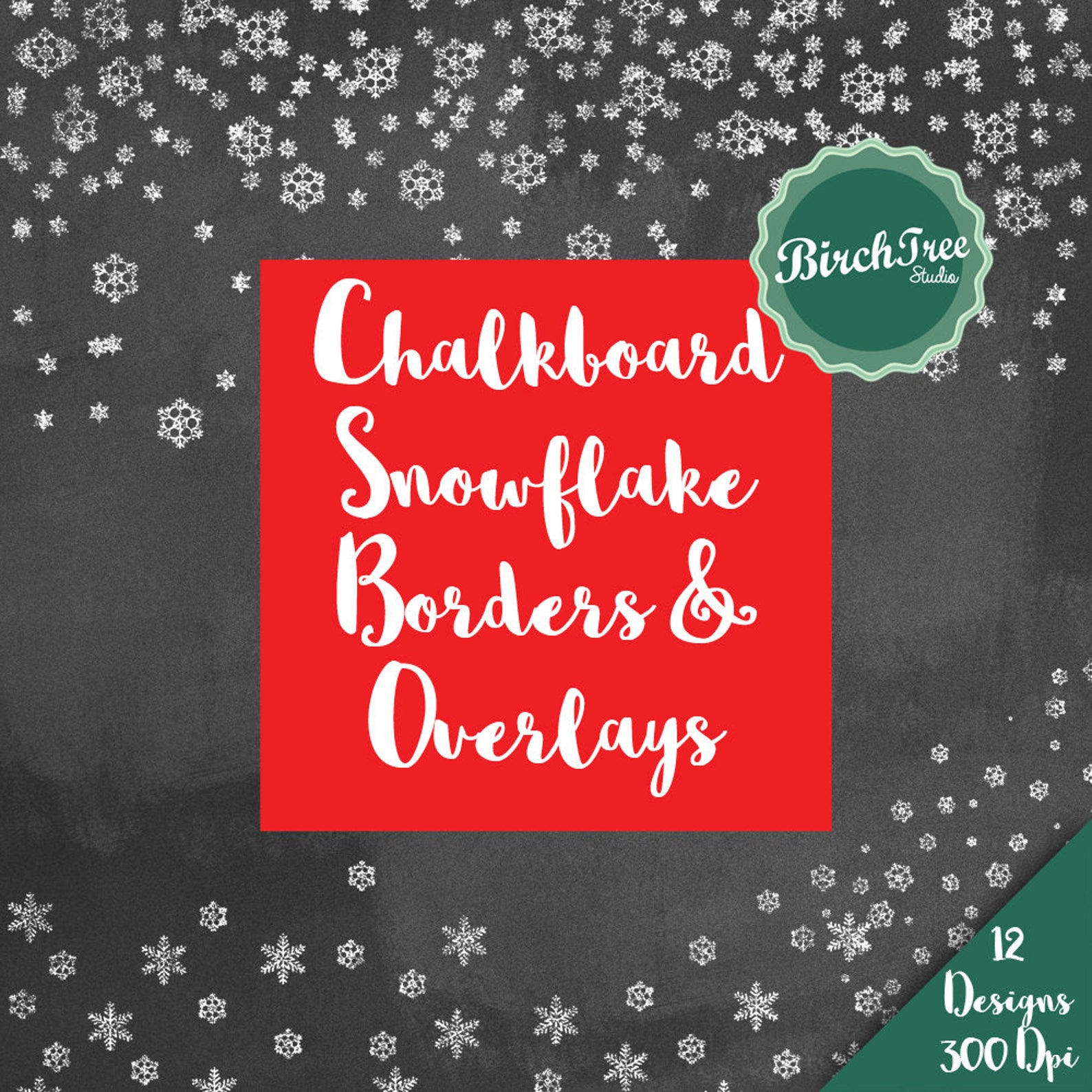 Chalkboard Snowflake Clipart Snowflake Confetti Clipart Christmas ...
