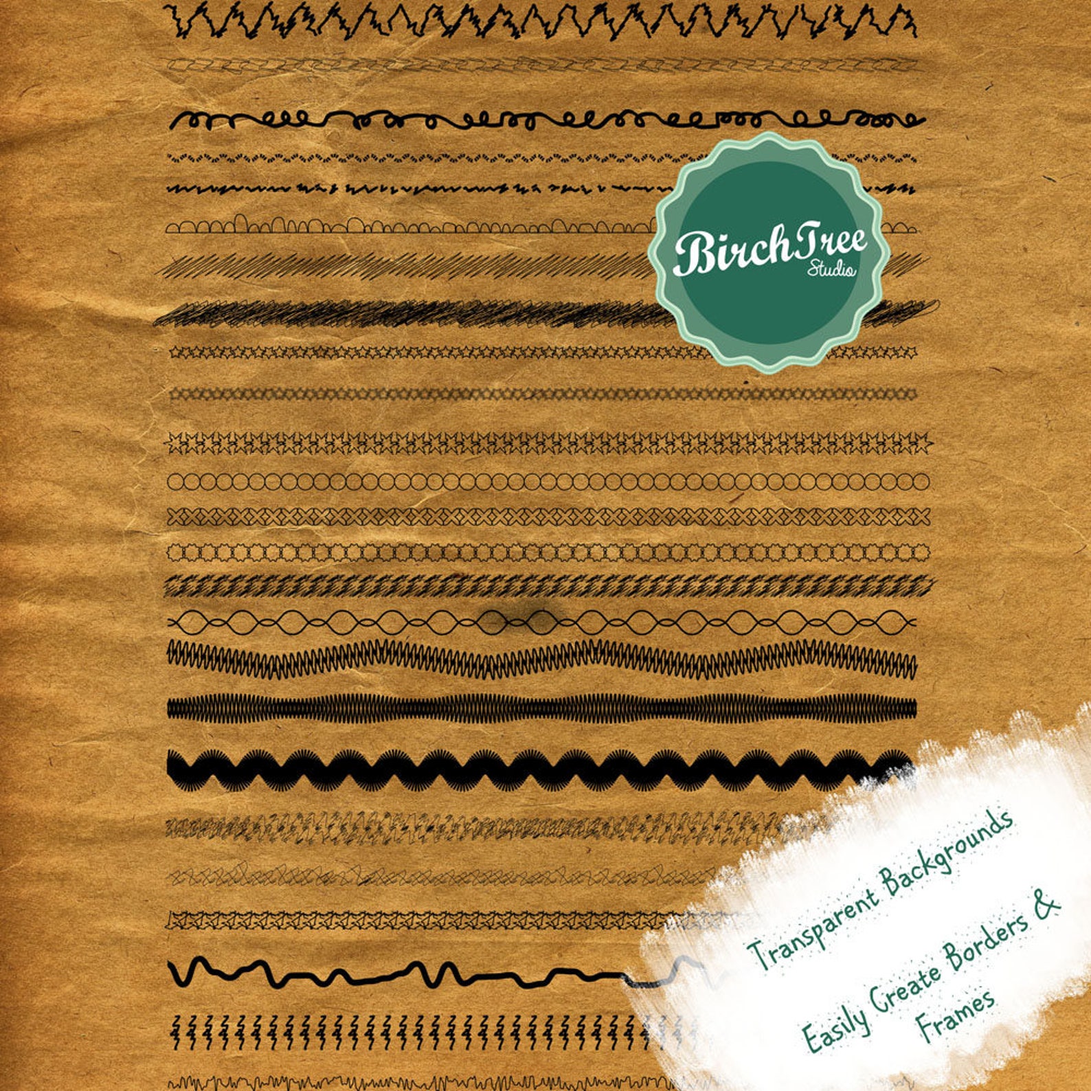 Doodle Borders Clipart 25 Hand Drawn Doodle Vector Clipart - Etsy