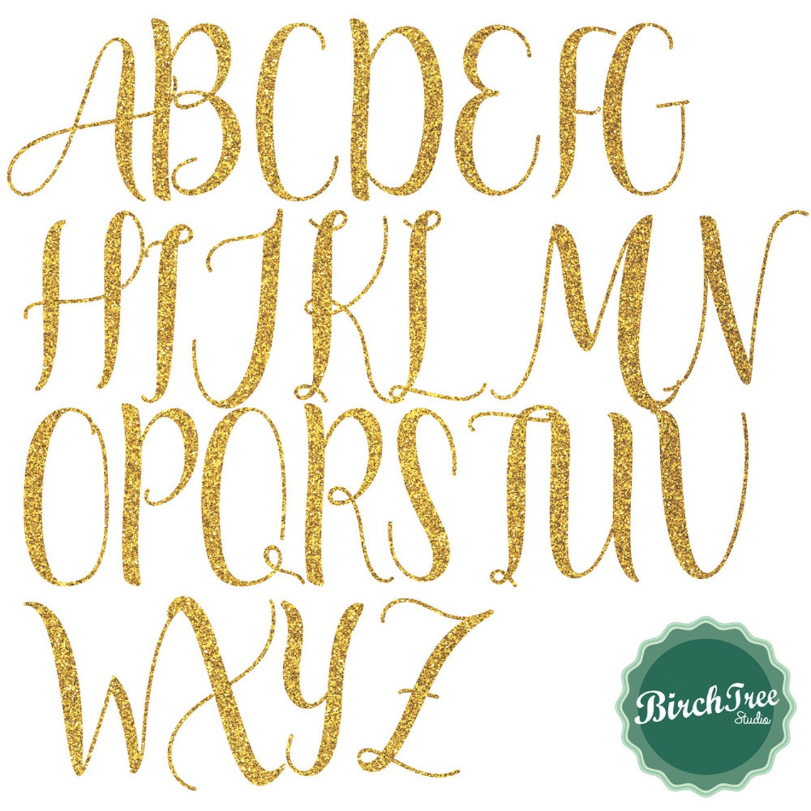 Gold Glitter Alphabet Clipart, Gold Sparkle Letters, Gold Glitter Font ...