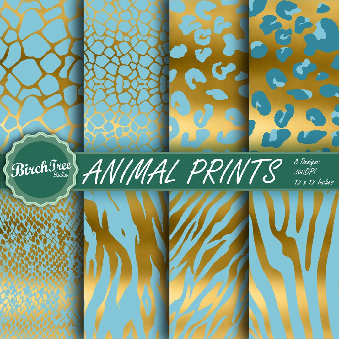 Gold Animal Skin Clipart Animal Print Pattern Giraffe - Etsy