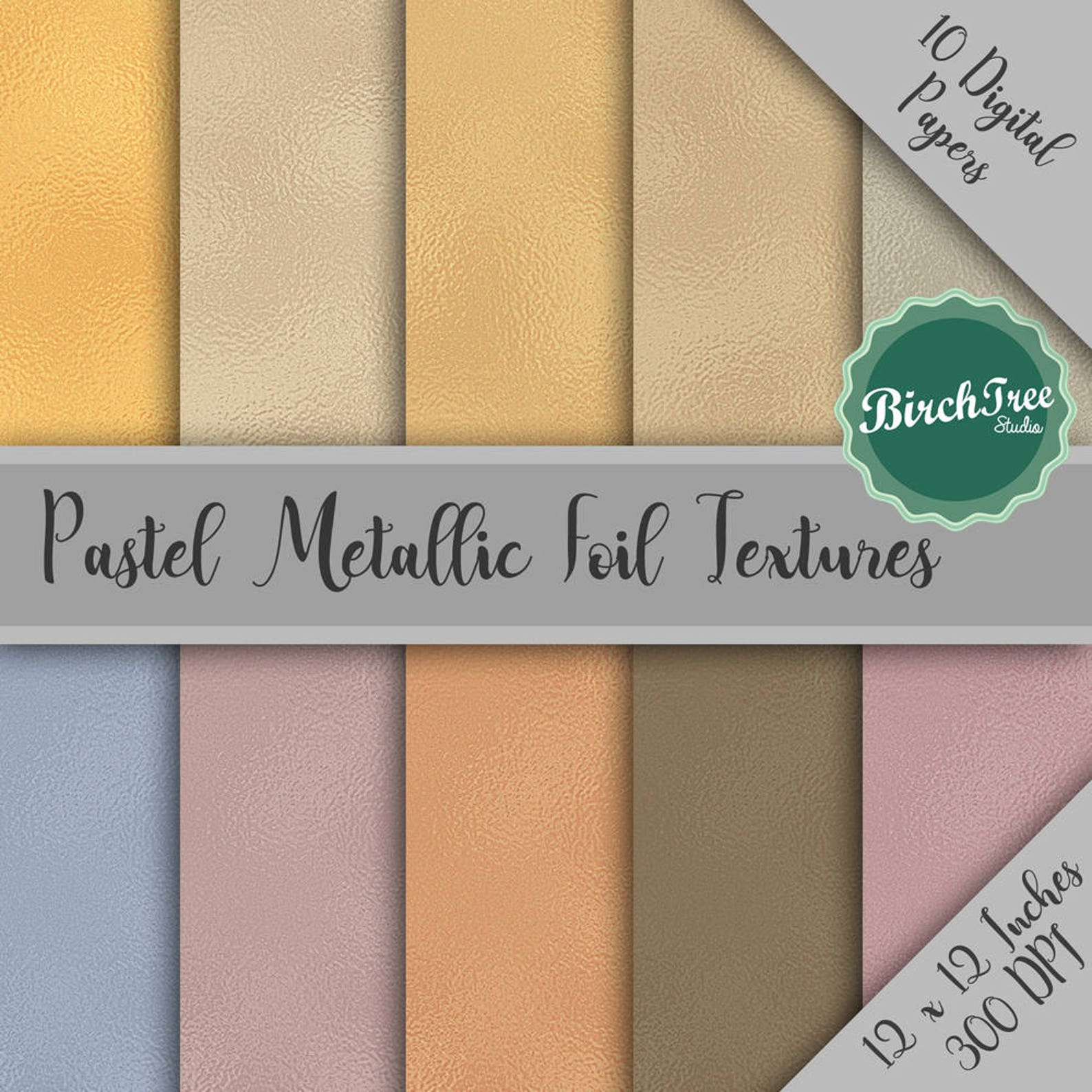 Pastel Metallic Foil Textures Rose Gold Digital Paper Gold - Etsy