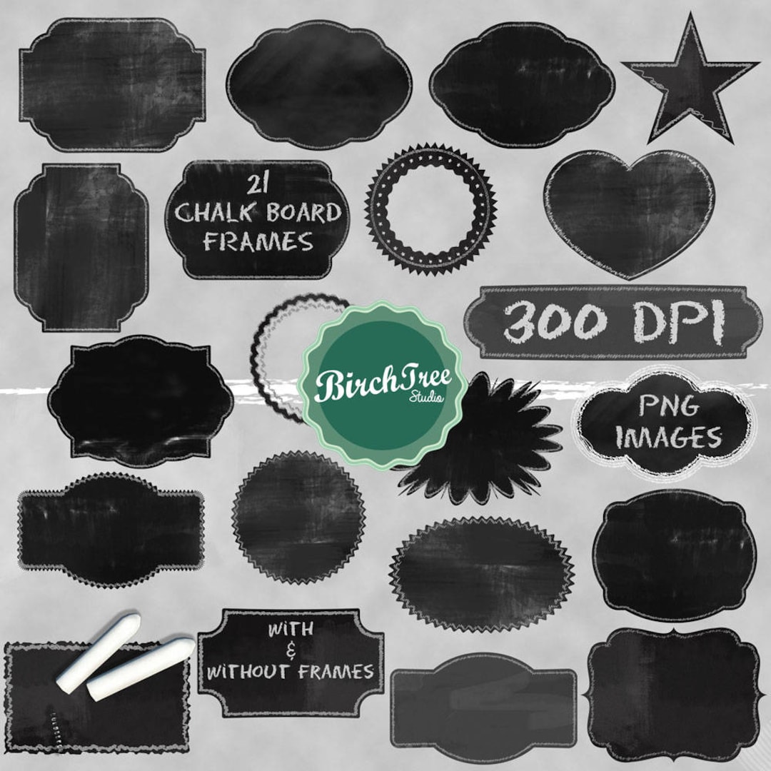 Chalkboard Clipart Frames Chalkboard Labels Clip Art Chalk Board Tags ...