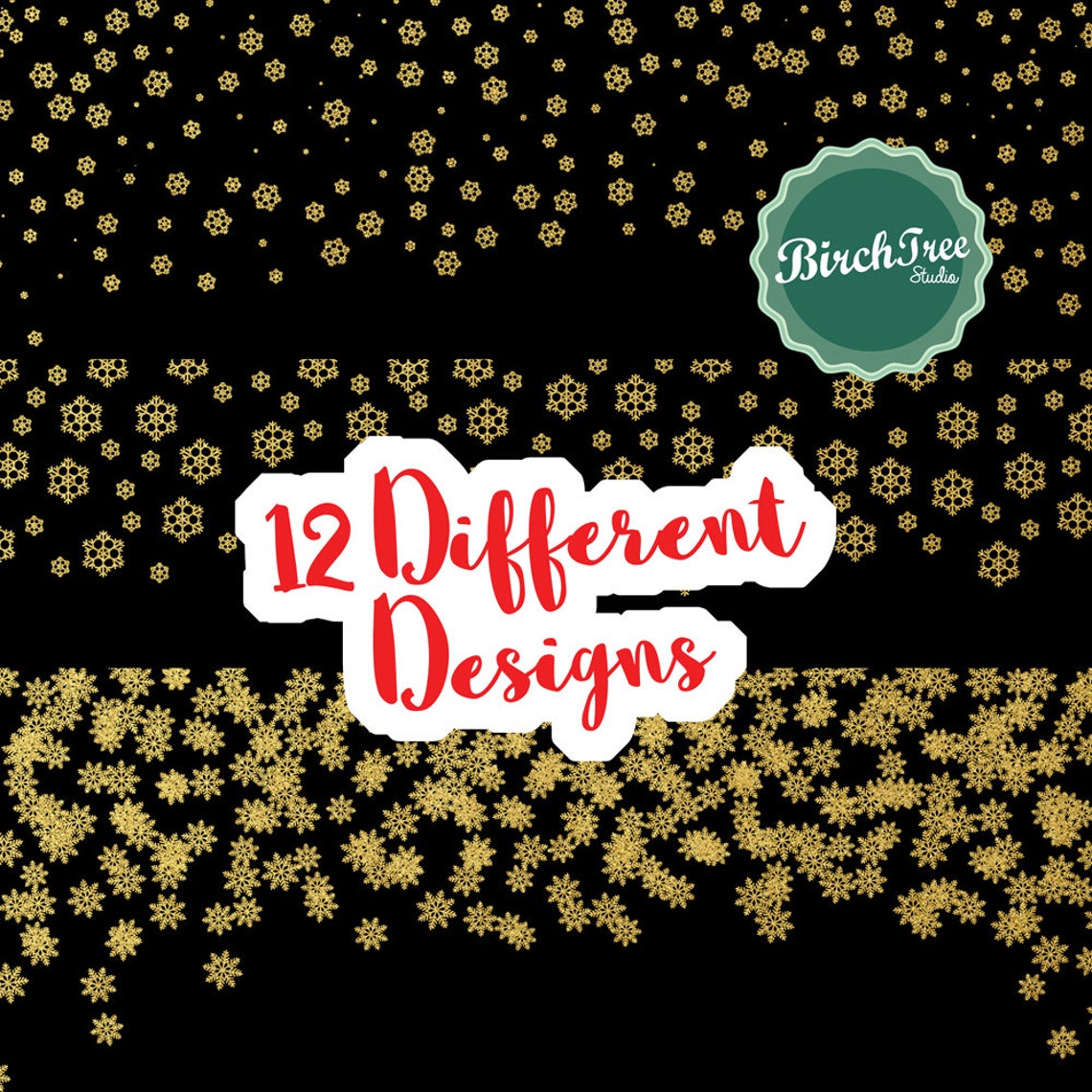 Snowflake Clipart Glitter Borders Gold Glitter Confetti Clipart ...