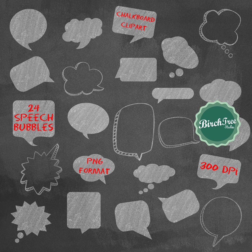 Talk Bubble Chalkboard Printable