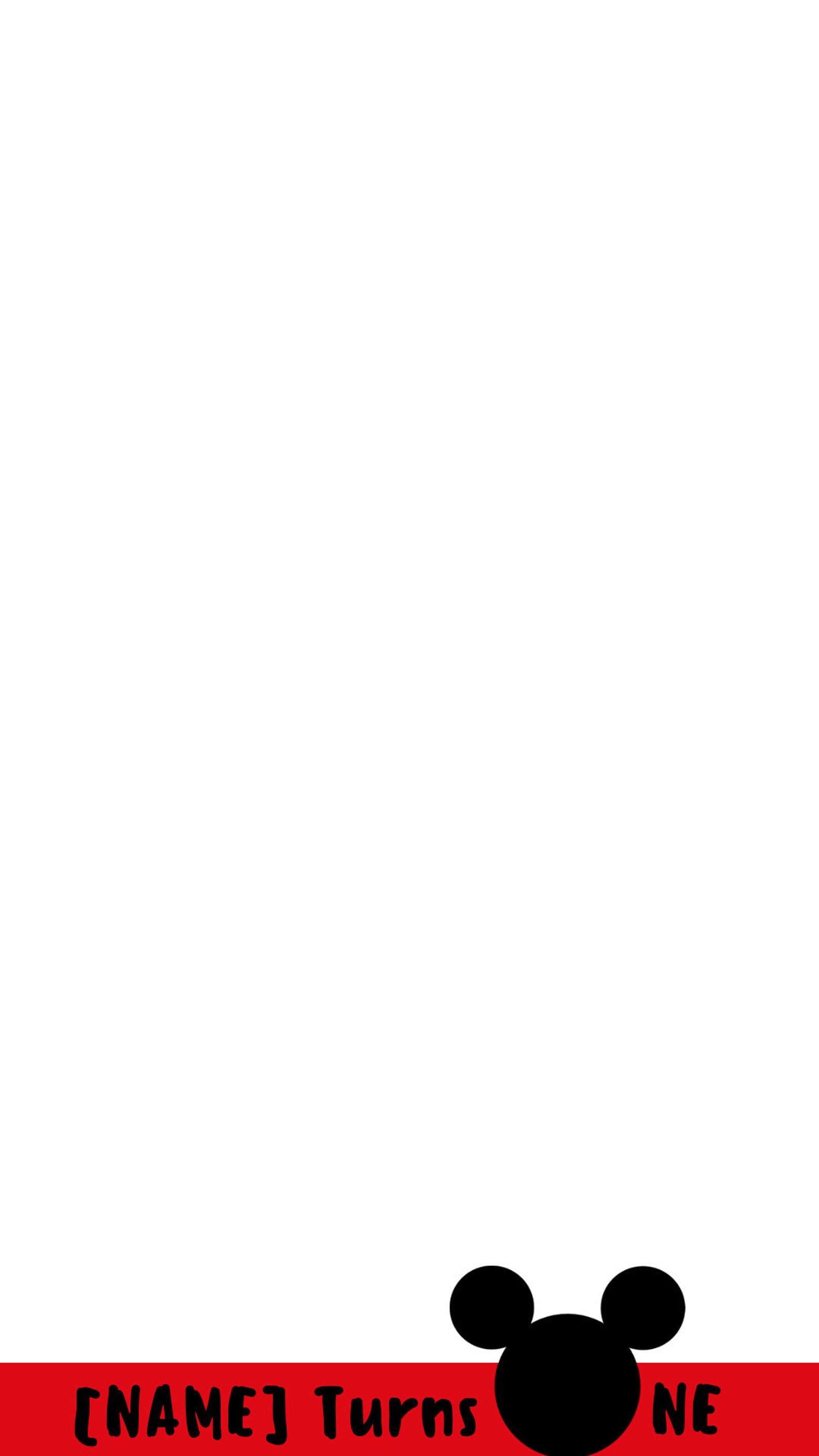 Disney Mickey Mouse 1st Birthday Snapchat Filter Geofilter - Etsy