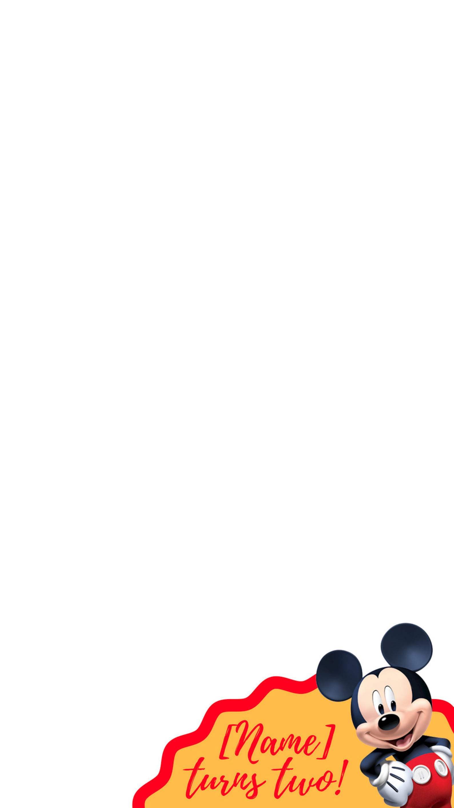 Mickey Mouse Birthday Snapchat Geofilter, Snapchat Filter, Birthday ...