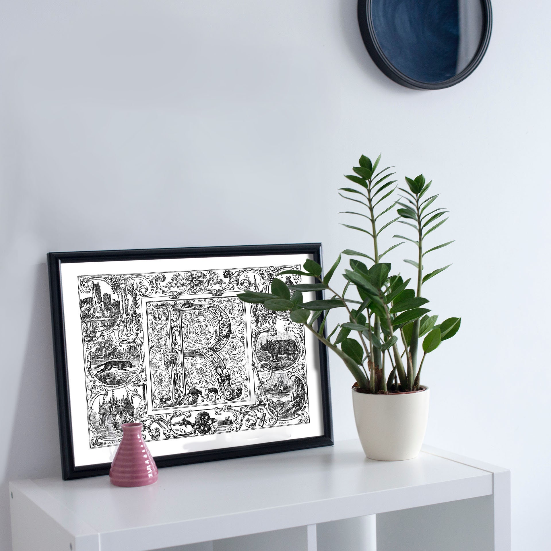 Letter U Poster Illustrated Alphabet 1850 French - Etsy