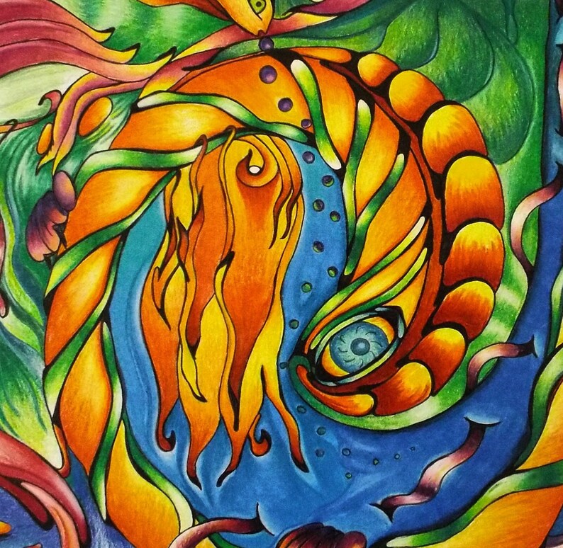 Sea Serpent Original Drawing - Etsy Israel